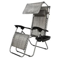 China Custom Logo Traditional Design Style Chaise Folding Recliner Lounge Chair for Camping for sale