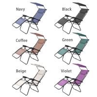 China Custom Logo Traditional Design Style Chaise Folding Recliner Lounge Chair for Camping for sale
