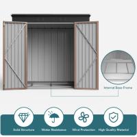China Outdoor Backyard Small Tool Bicycle Shed House Metal Steel Waterproof Garden Storage for sale