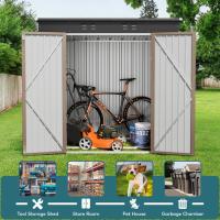 China Outdoor Backyard Small Tool Bicycle Shed House Metal Steel Waterproof Garden Storage for sale
