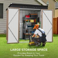 China Outdoor Backyard Small Tool Bicycle Shed House Metal Steel Waterproof Garden Storage for sale