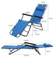 China Outdoor Sun Lounger Beach Chair Portable and Foldable for Patio Garden Camping Pool for sale