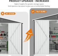 China Waterproof 8 x 12 FT Metal Garden Shed with 4 Vents and Durable Design from AJUNION for sale