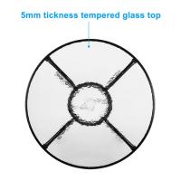 China Balcony Garden Leisure Furniture Metal Tempered Glass Square Round Coffee Dining Table for sale