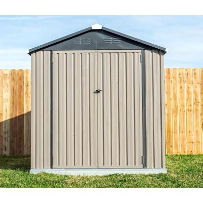 China Metal Type Steel Storage Shed for Backyard AJUNION 6x4 Outdoor Galvanized Tools House for sale