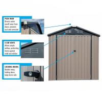 China Metal Type Steel Storage Shed for Backyard AJUNION 6x4 Outdoor Galvanized Tools House for sale