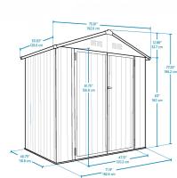 China Metal Type Steel Storage Shed for Backyard AJUNION 6x4 Outdoor Galvanized Tools House for sale