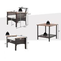 China 350 lbs. Ottoman Weight Capacity 5 Piece Outdoor Lounge Set with Vintage Wood Top for sale