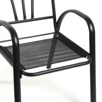 China Leisure Outdoor Furniture Removable Stackable Folding Iron Metal Chair with Arm for sale