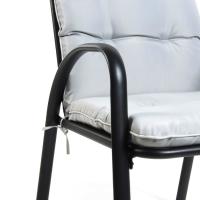China Leisure Outdoor Furniture Removable Stackable Folding Iron Metal Chair with Arm for sale