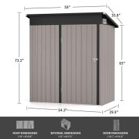 China Small Garden Metal Steel Storage House Outdoor Backyard Portable Waterproof Bike Shed for sale