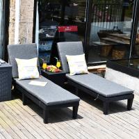 China Modern Outdoor Beach Patio Hotel Sun Lounger Chair with Cushion and Stackable Design for sale
