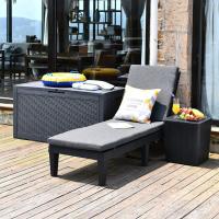 China Modern Outdoor Beach Patio Hotel Sun Lounger Chair with Cushion and Stackable Design for sale