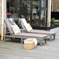China Modern Outdoor Beach Patio Hotel Sun Lounger Chair with Cushion and Stackable Design for sale