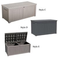 China 118L Custom Logo Multifunction Outdoor Waterproof Plastic Resin Tool Storage Container for Camping and Patio for sale