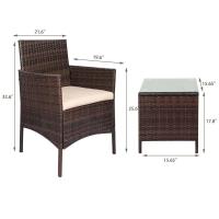 China Leisure Outdoor AJUNION PE Rattan Patio Furniture Set for Balcony Poolside Garden for sale
