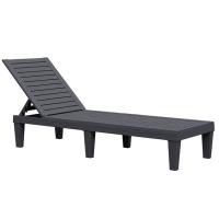 China Outdoor Furniture Sun Bed for Swimming Pool Plastic Stackable Chaise Lounge Chair for sale