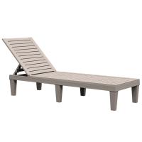 China Outdoor Furniture Sun Bed for Swimming Pool Plastic Stackable Chaise Lounge Chair for sale