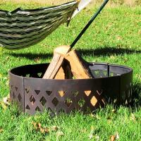 China Outdoor Patio Backyard Garden Bonfire Camping Fire Pit Ring with Poker 360 Degree Round for sale