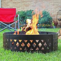 China Outdoor Patio Backyard Garden Bonfire Camping Fire Pit Ring with Poker 360 Degree Round for sale