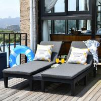 China Plastic Stackable Adjustable Sun Lounger Chair for Outdoor Beach Patio Hotel Swimming Pool for sale