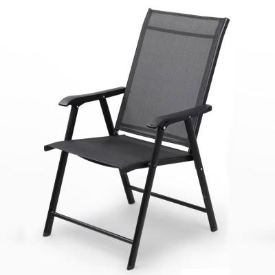 China Outdoor Cafe Garden Balcony Patio Beach Metal Iron Folding Armchair with Mail Packing for sale