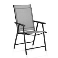 China Outdoor Cafe Garden Balcony Patio Beach Metal Iron Folding Armchair with Mail Packing for sale