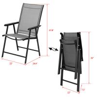 China Outdoor Cafe Garden Balcony Patio Beach Metal Iron Folding Armchair with Mail Packing for sale