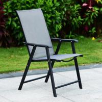 China Outdoor Cafe Garden Balcony Patio Beach Metal Iron Folding Armchair with Mail Packing for sale
