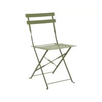 China AJUNION 4 Seater Folding Metal Patio Set Steel Garden Set Folding Table and Chair Outdoor Bistro Set for sale