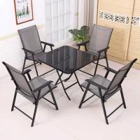 China Outdoor Cafe Garden Balcony Patio Beach Metal Iron Folding Armchair with Mail Packing for sale