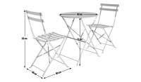 China Stylish Metal Steel Garden Set for Patio Garden Cottage W80xD68xH82cm Outdoor Bistro Set for sale