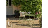 China Stylish Metal Steel Garden Set for Patio Garden Cottage W80xD68xH82cm Outdoor Bistro Set for sale