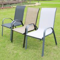 China Leisure Outdoor Furniture Metal Teslin Mesh Armchair for Garden Balcony Patio Coffee for sale