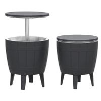 China Foldable Outdoor Camping Picnic Beach Cafe Bistro Bar Chill Ice Cooler Lift Top Wine Beer Table with Storage for sale