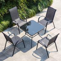 China Leisure Outdoor Furniture Metal Teslin Mesh Armchair for Garden Balcony Patio Coffee for sale