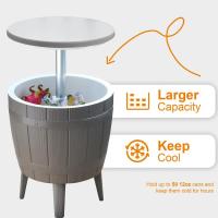 China Foldable Outdoor Camping Picnic Beach Cafe Bistro Bar Chill Ice Cooler Lift Top Wine Beer Table with Storage for sale