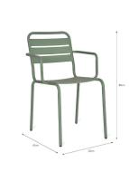 China Modern Design AJUNION Metal Steel Garden Seating Armchairs in H85 x W52 x D47cm Size for sale