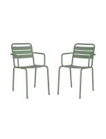 China Modern Design AJUNION Metal Steel Garden Seating Armchairs in H85 x W52 x D47cm Size for sale
