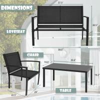 China Product Weight 50.66 lb. Modern Steel Garden Furniture Set for Outdoor Entertaining for sale