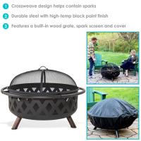 China Outdoor Patio Backyard Garden Bonfire Camping Metal Fire Pit Bowl with Poker and Cover for sale