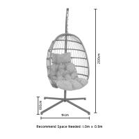 China Steel Frame W100xL95xH200cm Patio Garden Swing Hanging Chair for Outdoor Relaxation for sale