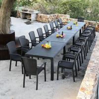 China Custom Logo Nordic Plastic Rattan Dinning Table and Chair Set for Leisure Stackable Design for sale