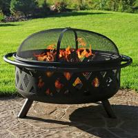 China Outdoor Patio Backyard Garden Bonfire Camping Metal Fire Pit Bowl with Poker and Cover for sale