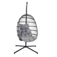 China Steel Frame W100xL95xH200cm Patio Garden Swing Hanging Chair for Outdoor Relaxation for sale
