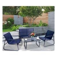 China Sturdy and Stylish AJUNION 4 Piece Outdoor Furniture Steel Metal Garden Set for Patio for sale