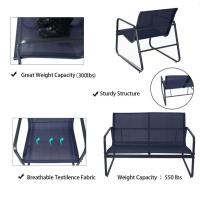 China Sturdy and Stylish AJUNION 4 Piece Outdoor Furniture Steel Metal Garden Set for Patio for sale
