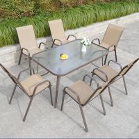 China Nordic Metal Glass Top Table and Chair for Outdoor Patio Garden Balcony Cafe Restaurant for sale