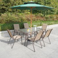China Nordic Metal Glass Top Table and Chair for Outdoor Patio Garden Balcony Cafe Restaurant for sale