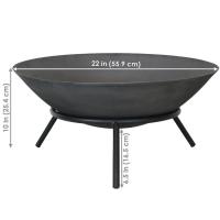 China Stocked Round Firepit for Wood Burning in Backyard Garden and Outdoor Gatherings for sale
